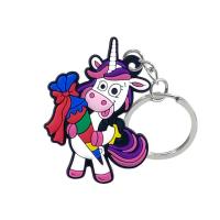 China OEM Customized Cute Cartoon Keychain , Non Toxic PVC Rubber Keychain for sale
