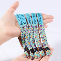 China Fabric Woven Wrist Bands Logo Customized Event Bracelets for Promotion for sale