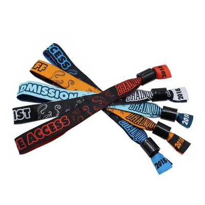 China Custom Polyester Festival Wristbands with Adjustable Buckle 500 Pieces Min Order for sale