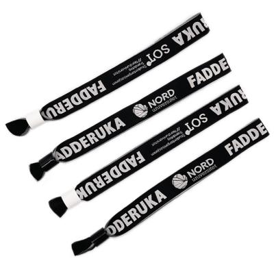 China Custom Woven Festival Wristbands 35x1.5cm Polyester Event Bracelets for sale