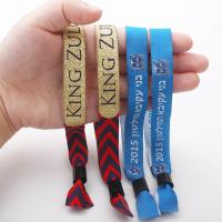 China Custom Woven Festival Wristbands 35x1.5cm Polyester Event Bracelets for sale