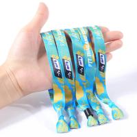 China Custom Printed Polyester Wristbands 35x1.5 cm for Events Concerts Promotional for sale