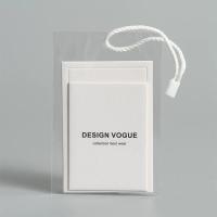 China Custom Logo Rectangle Shape Printed Paper Tags Custom Garment Hang Tags for sale