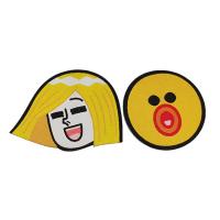 China Shape Custom Woven Label Patches Affordable Fabric Logo Stickers for sale