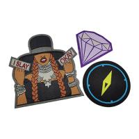 China Custom Cartoon Iron On Woven Sticker Patches 1.5cm to 20cm Movie Design Polyester for sale