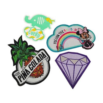 China Custom Self Adhesive Woven Label Patches 20 cm Cartoon Movie Logo Sticker for sale