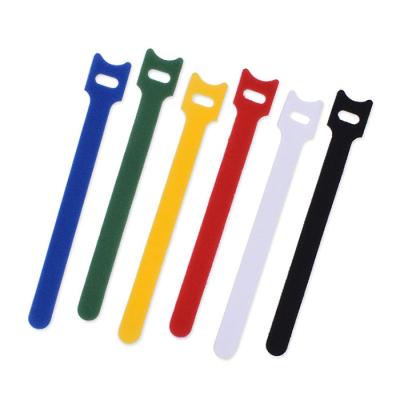 China Reusable Nylon Hook and Loop Cable Ties 15cm x 1cm Velcro Straps for Wire Management for sale