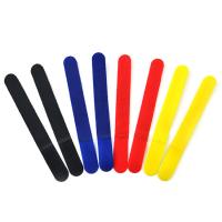 China Black Velcro Hook and Loop Cable Ties 13cm x 1.5cm Custom Size Durable Nylon Wire Management for sale