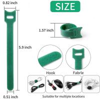 China Reusable Hook and Loop Cable Ties 15cm Nylon Cord Straps Custom Logo for sale