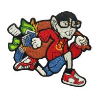 China Custom Embroidered Sports Iron On Patches Twill Canvas 100 Polyester Thread for sale