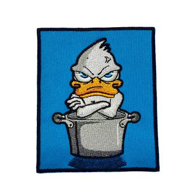 China Custom Embroidered Patch Twill Iron On Velcro Backing 100 Pieces MOQ for sale
