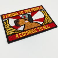 China Custom Full Embroidery Twill Patches Heat Cut Border 100 Pieces Minimum Order for sale