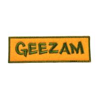 China Custom Embroidered Fabric Patches Washable Twill Felt Merrow Border 100pcs MOQ for sale