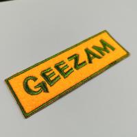 China Custom Embroidered Fabric Patches Washable Twill Felt Merrow Border 100pcs MOQ for sale
