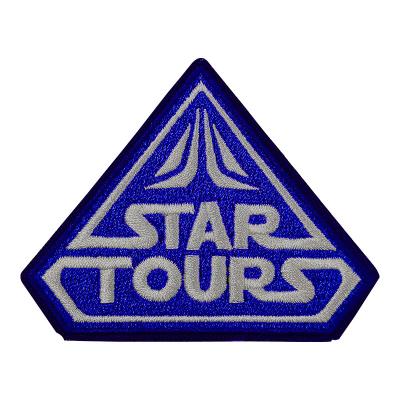 China Twill Background Embroidery Fabric Patch Washable Merrow Border For Garment for sale