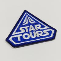 China Twill Background Embroidery Fabric Patch Washable Merrow Border For Garment for sale