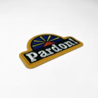 China Iron On Merrow Border Embroidered Patch Badges Chest Logo Twill Felt for sale