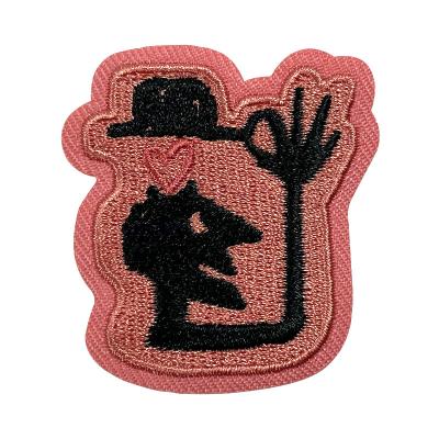 China Custom Heat Press Iron On Embroidered Twill Patch 1-20 Inch Sew On Embroidered Patches for sale