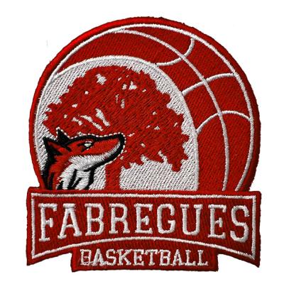 China Custom Embroidered Patches Iron On Badge Twill Fabric 12 Colors Dry Cleanable PMS for sale