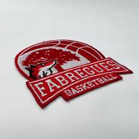 China Custom Embroidered Patches Iron On Badge Twill Fabric 12 Colors Dry Cleanable PMS for sale