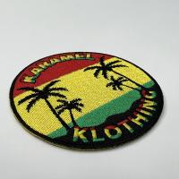 China Custom Twill Fabric Iron On Embroidery Patches 100% Full Embroidery 8-9 Colors for sale