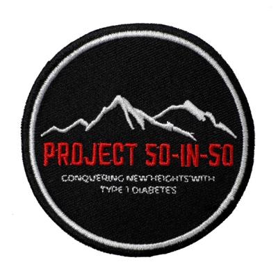 China Custom Laser Cut Iron On Twill Fabric Embroidery Patches Shrink Proof 5x5 cm for sale
