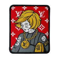 China PMS Color Iron On Patches Washable Label Patch Laser Cut Border for sale