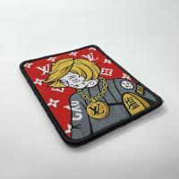 China PMS Color Iron On Patches Washable Label Patch Laser Cut Border for sale