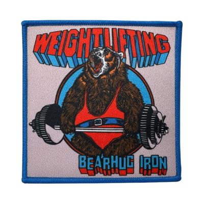 China Custom Woven Patches Eco Friendly Washable 100 Pcs Minimum Order Iron On Backing for sale
