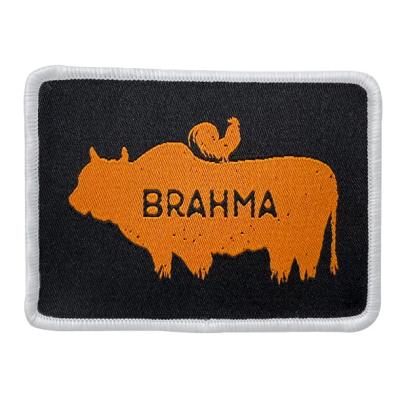 China Animal Washable Iron On Woven Patch For Hats Washable Polyester Yarn for sale