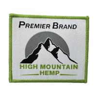 China Custom Personalized Hot Melt Iron On Woven Patch Merrow Border For Wristband for sale