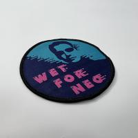 China Merrow Border Woven Label Patch Pandone Color Washable Iron On Patch for sale