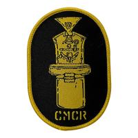 China Custom Merrow Border Woven Patches Iron On Embroidery Patch 100 PCS MOQ Custom Logo for sale