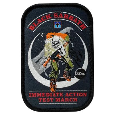 China Custom Self Adhesive Woven Patch High Density Embroidery Badge 100 Pcs MOQ for sale