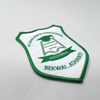 China Custom PMS Color Embroidery Fabric Patches Waterproof Sew On Hot Melt 100 Pcs MOQ for sale