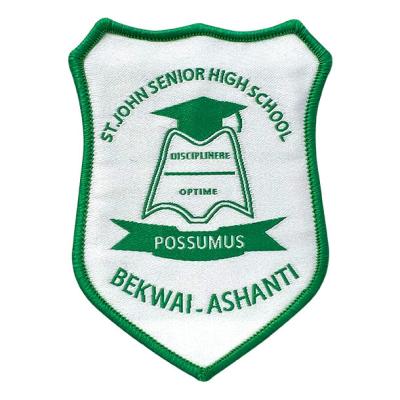 China Custom PMS Color Embroidery Fabric Patches Waterproof Sew On Hot Melt 100 Pcs MOQ for sale