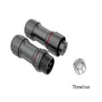 China IP67 M12 Waterproof Circular Connector 2-Pin Threaded Butt Type 8A 100V AC Rating for sale