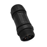 China M12 Threaded Butt Type Waterproof Circular Connector 3 Pin 8A 100V IP67 Rated for Outdoor Lighting for sale