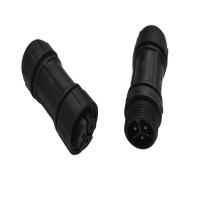 China M12 Threaded Butt Type Waterproof Circular Connector 3 Pin 8A 100V IP67 Rated for Outdoor Lighting for sale