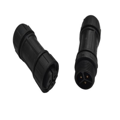 China M12 Threaded Butt Type Waterproof Circular Connector 3 Pin 8A 100V IP67 Rated for Outdoor Lighting for sale