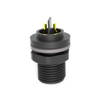 China PA6 IP67 Industrial Circular Connector M12 Threaded Type 100VAC 8A Waterproof Electrical Connector for sale
