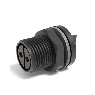 China PA6 IP67 Industrial Circular Connector M12 Threaded Type 100VAC 8A Waterproof Electrical Connector for sale