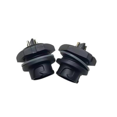 China 500V IP67 Waterproof Circular Connector M16 LED Lighting Connector with Gilded Brass Contacts for sale