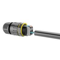 China M20 Waterproof Circular Connector IP68 Rated with 25A Current Capacity and PA66 Nylon Material for Field Light for sale