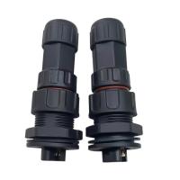 China M25 Waterproof Circular Connector IP68 Rated 32A High Current 3-Core for Photovoltaic Micro Inverter for sale