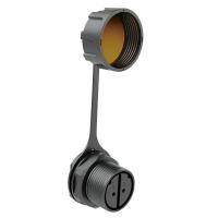 China M25 3-Core Waterproof Circular Connector Female IP67 Rated 500V 30A for Micro Inverter Systems for sale