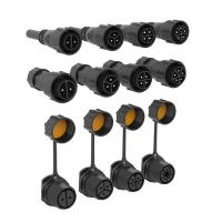 China M25 3-Core Waterproof Circular Connector Female IP67 Rated 500V 30A for Micro Inverter Systems for sale