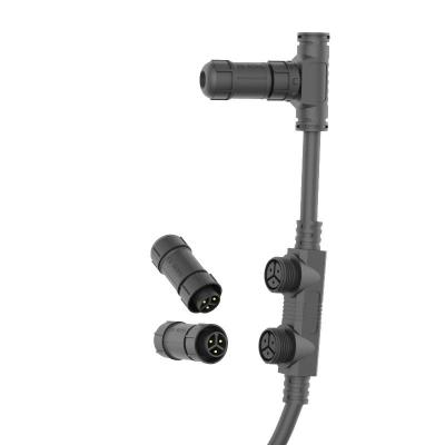 China M16 Waterproof Push Locking Connector 15A 500V IP67 Rated for Street Light Modules with 4.5-9.2mm Cable Diameter for sale
