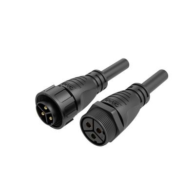 China M25 IP68 Waterproof Male Female Connector with 32A Current Rating and PA66 Nylon Material for sale