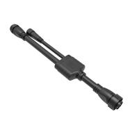 China M16 IP68 Waterproof Male Female Connector with 15A Rated Current and Y-Type One Out Two Parallel Design for Micro Inverters for sale